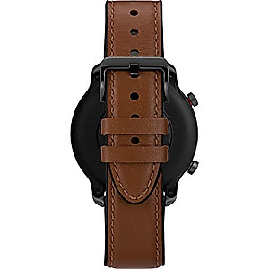 Timex Metropolitan R AMOLED Smartwatch with GPS & Heart Rate 42mm – Black with Brown Leather & Silicone Strap