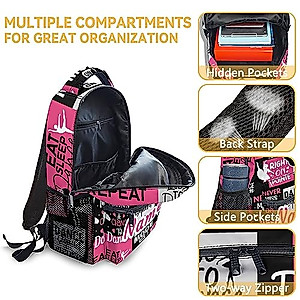 NEWGRY Personalized Name Dance Girls Backpack for School, 16 Inches Custom Black Backpacks for Teens, Modern Lightweight Bookbag for Middle School