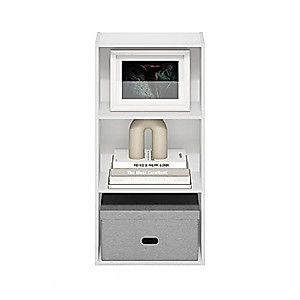 Furinno Luder 3-Tier Open Shelf Bookcase, White