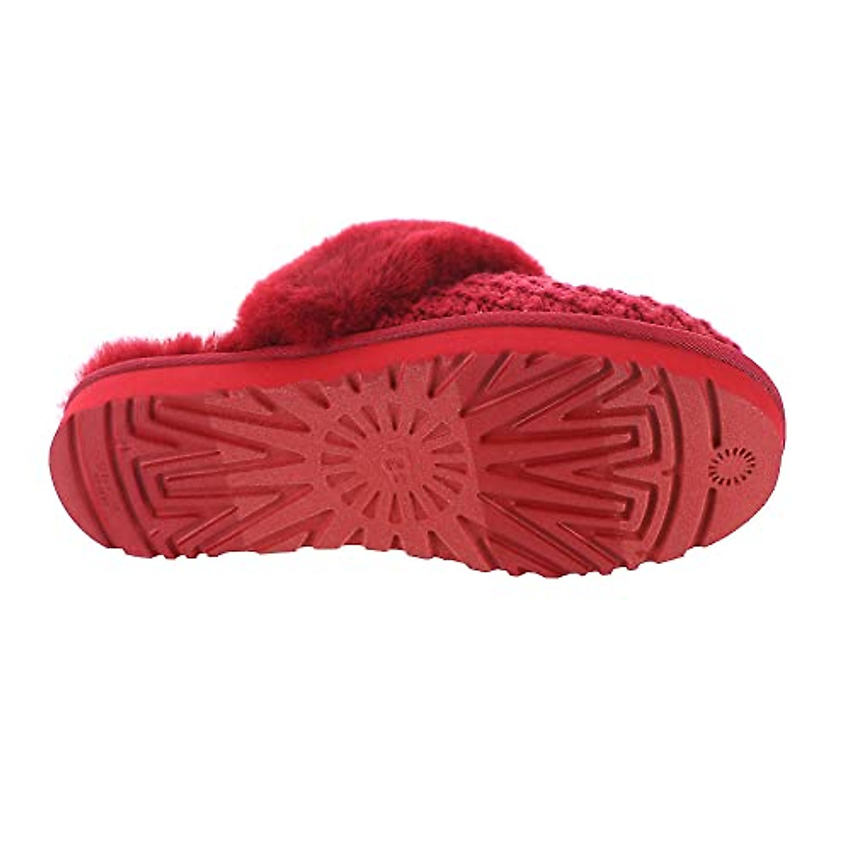 UGG174 Cozy Slipper Womens Slipper 5 BM US Samba Red