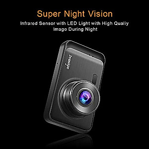 Innosinpo Dash Cam【2021 New Version】 1080P FHD DVR Car Dashboard Camera Recorder 3" LCD Screen 170° Wide Angle, Super Night Vision, G-Sensor, WDR, Parking Monitor, Loop Recording, Motion Detection