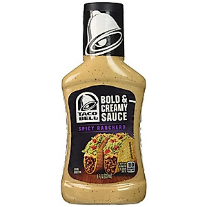 Taco Bell Bold & Creamy, Spicy Ranchero Sauce, 8 Oz bottle