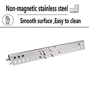 Kalomo 15 1/2" x 2" Stainless Steel Grill Heat Plates Shield Burner Cover Heat Tent Flame Tamer, BBQ Gas Grill Replacement Parts Kit for Charbroil Advantage Series 4 Burner 463344116, 466344116, 4Pcs