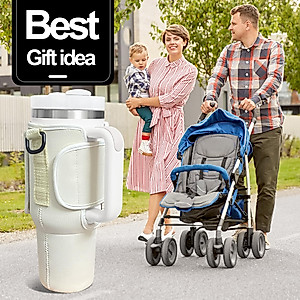 Stroller Cup Holder for Stanley 40oz, Stanley Cup Holder for Stroller, Cup Holder for Stroller That Fits Stanley, for Baby Stroller, Walker, Bike, Scooter