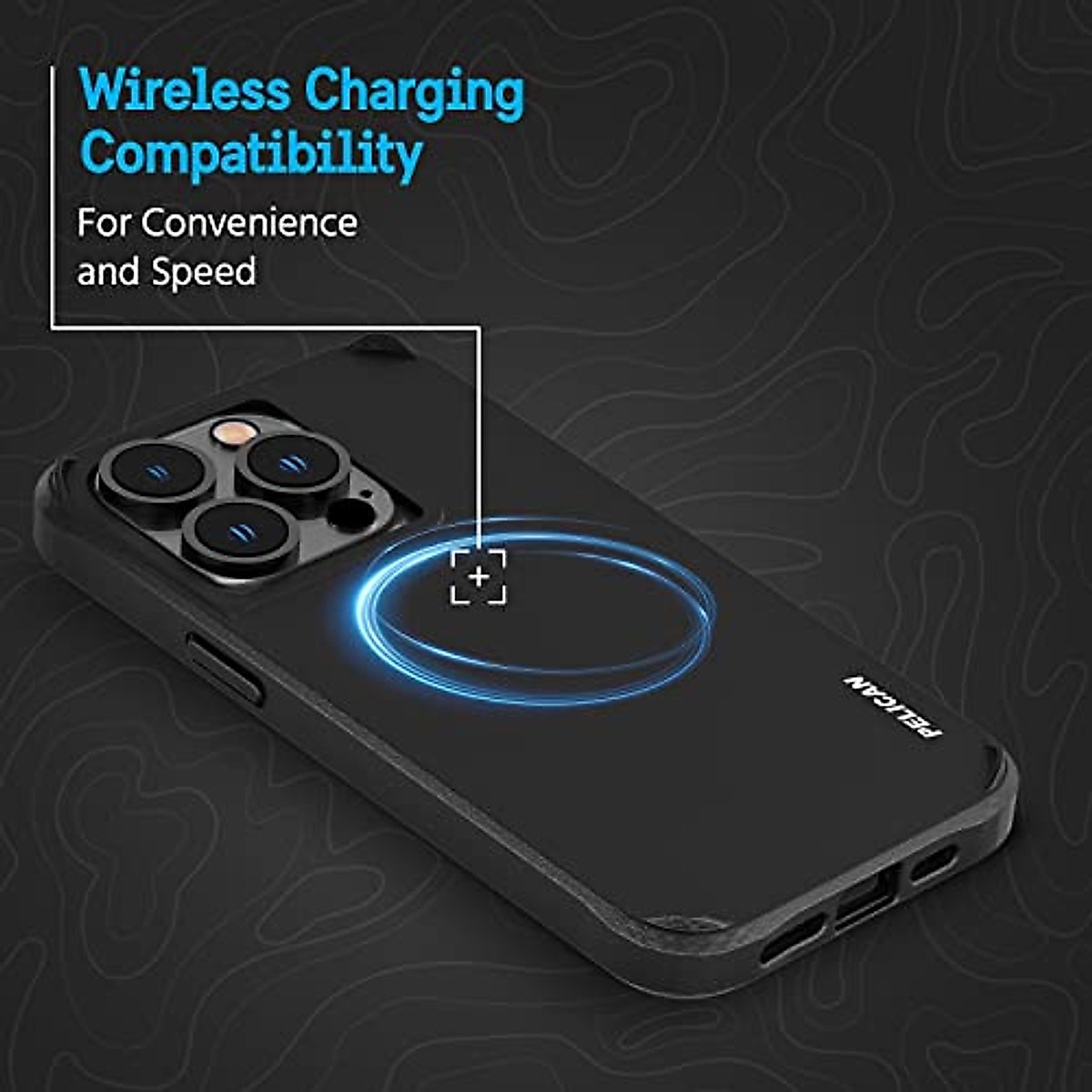 Pelican Ranger Series - iPhone 14 Pro Case 6.1" [Wireless Charging Compatible] Protective Phone Case with Anti-Scratch Tech [15FT MIL-Grade Drop Protection] Slim Rugged Cover for iPhone 14 Pro - Black