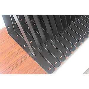 12 Pack L12" x H 8" Black Heavy Duty Shelf Brackets with Screws Metal Shelf Brackets Shelf Support Angle Brackets for Shelves L Brackets Heavy Duty Floating Shelf Brackets