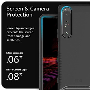 TUDIA DualShield Designed for Sony Xperia 1 III Case (2021), [Merge] Shockproof Tough Dual Layer Hard PC Soft TPU Slim Protective Case - Matte Black
