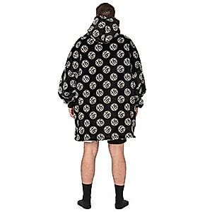 Dragon Ball Z Oversized Blanket Hoodie Adults Mens Womens Sherpa Fleece One Size Black