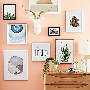 Umbra - 1004372-524 Trigg Desktop Planter Vase & Geometric Container-for Succulent, Air, Mini Cactus, Faux Plants and More, Desk, White/Brass