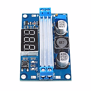 Onyehn DC-DC Boost Voltage Converter Module,100W High Power Adjustable Output 3.5-35V Power Regulator Board LTC1871 with LED Voltage Meter(2 Pack)