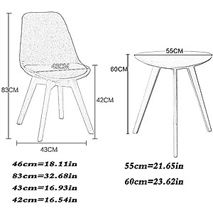 Office Conference Table, Office Business Hotel Lobby Reception Dining Table Office Table and Chair Set 1 Table and 4 Chairs Leather 80cm Round Table Restaurant Kitchen Bedroom Leisure Tables and Chair