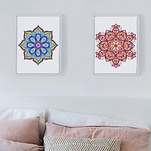 Elfew 2 Pack Mandalas Coloring Books for Adult, 80 Original Mandala Patterns and Designs, Coloring Book for Adults Relaxation, Adult Coloring Book Spiral Bound, Relaxation Books for Women