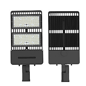 LED Parking Lot Lights 300W Shoebox Light for Round Pole in Street 39000lm AC100-277V for Path Garden and Outdoor Places Area Light IP65 Waterproof (300W)
