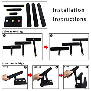 Pengup 3 Tier Bracelet Holder,Bracelet Display Stand,Black Velvet Jewelry Organizer Displays for Necklace Scrunchies Watches Hair Ties.