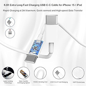 iPhone 15 Charger Fast Charging USB C Block 20W with Type C Cable 6.6ft for iPhone 15/15 Plus/15 Pro/15 Pro Max, iPad Charger for iPad Pro 2023/2022/2021/2020, iPad Air 5th/4th, iPad 10/Mini 6