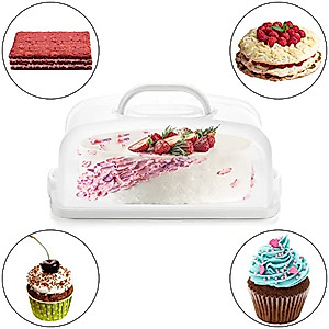 SOUJOY 2in1 Cupcake Carrier, Cupcake Keeper with Lid, Cupcake Holder to Fit 12 Standard-Size Cupcakes, Portable Dessert Container Transports Display Box for Cakes, Pies, Muffin