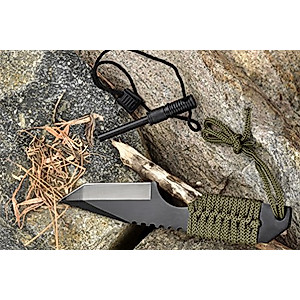 SE Outdoor Tanto Knife with Firestarter - KHK6320