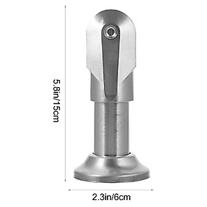 TEHAUX 4pcs Public Restroom Partition Fittings, Stainless Steel Toilet Partition Support Feet Bathroom Support Feet Toilet Partition Hardware for Bathroom Public Restroom