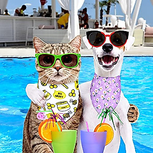 100 Pieces Dog Bandanas Bulk Heat Transfer Triangle Dog Bibs Heat Press Sublimation Blank DIY Dog Bandana Washable Adjustable Dog Bibs Scarves for Dogs Puppy Cats Pets Birthday Wedding (Medium)