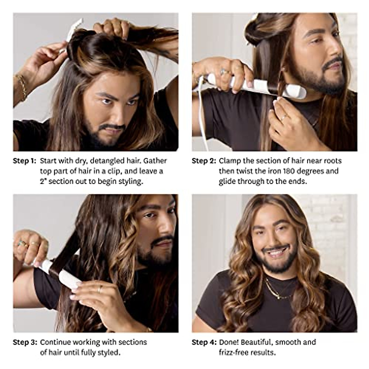 T3 Lucea 1.5” Professional Flat Iron with Wider Plates for Smooth, Frizz-Free Results on Long, Thick or Coarse Hair, Custom Blend Ceramic Straightening & Styling Iron with 9 Adjustable Heat Settings