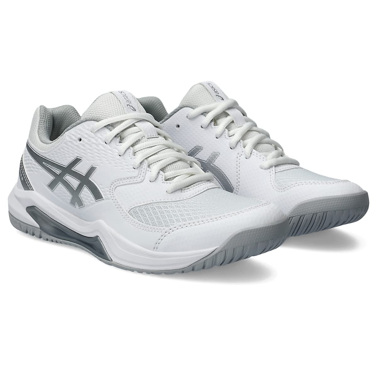 ASICS Women's Gel-Dedicate 8 Tennis Shoe, 7, White/Pure Silver