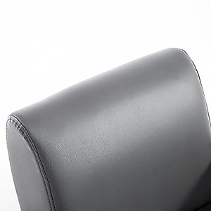 Qaba Kids Sofa Rocking Chair with Side Pocket, PU Leather Toddler Armchair for Children Grey