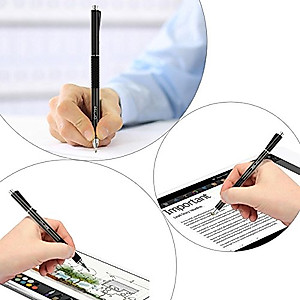 ELZO 3 in 1 Stylus, Disc Stylus Touch Screen Pens and Gel Pen Combo, 2 Pcs with 6 Replacement Tips for All Touch Screens Tablets and Cell Phones, iPhone/iPad/Samsung/Lenovo and More