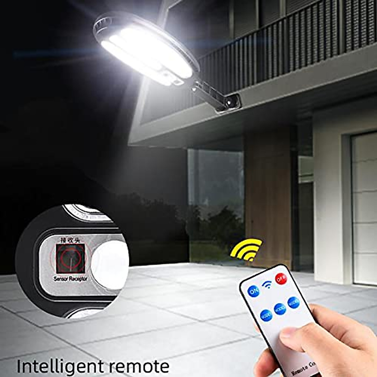 sysyrqcer LED Solar Street Light Outdoor Integrated high Brightness Garden Light Home Lighting Human Body Induction Light 2pcs (Size : 138COB)