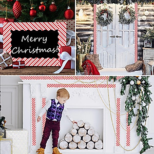 Christmas Candy Cane Border 68.9 Feet Bulletin Board Border Butterflies Flowers Bee Space Inspirational Cute Border for Classroom Bulletin Boards Chalkboard Wall Decor