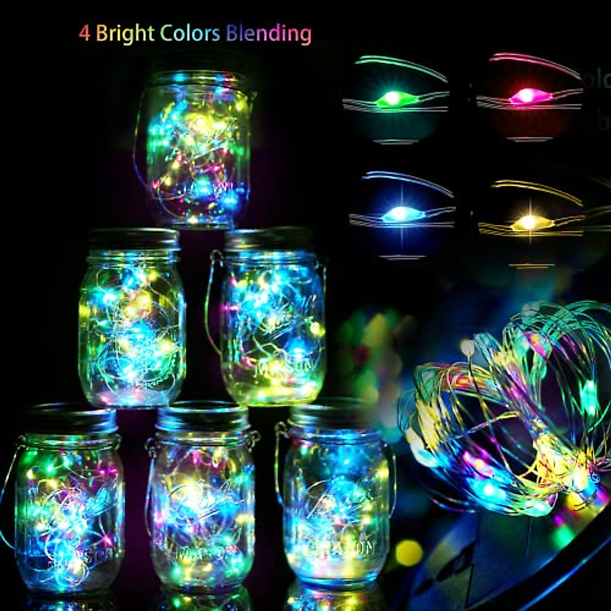 Brighten Your Outdoors with 30 LED Mason Jar Lights