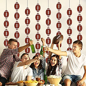 8 Packs Football Party Banners Garland Kit Football Hanging Swirl Football Party Supplies Decorations Paper Cutouts for Birthday Party Home Classroom Favor Supplies Decor