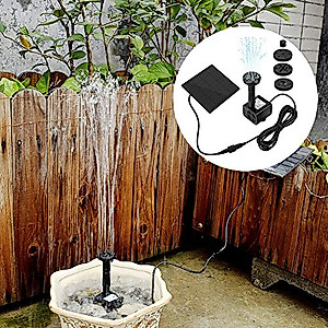 n/a Solar Panel Powered Water Fountain Pool Pond Garden Water Sprinkler Sprayer with Water Pump & 3 Spray Heads