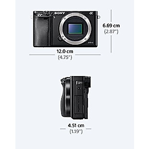 Sony A6000 Interchangeable Lens Digital Camera with SELP1650 Lens Kit - Black (24.3MP)
