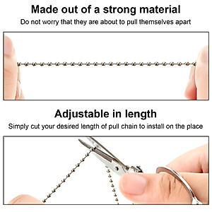 WILLBOND 150 Pieces Shower Curtain Hooks Bathroom Shower Curtain Rings Chain Keychain Ball Key Rings, 6 Inch (Silver)