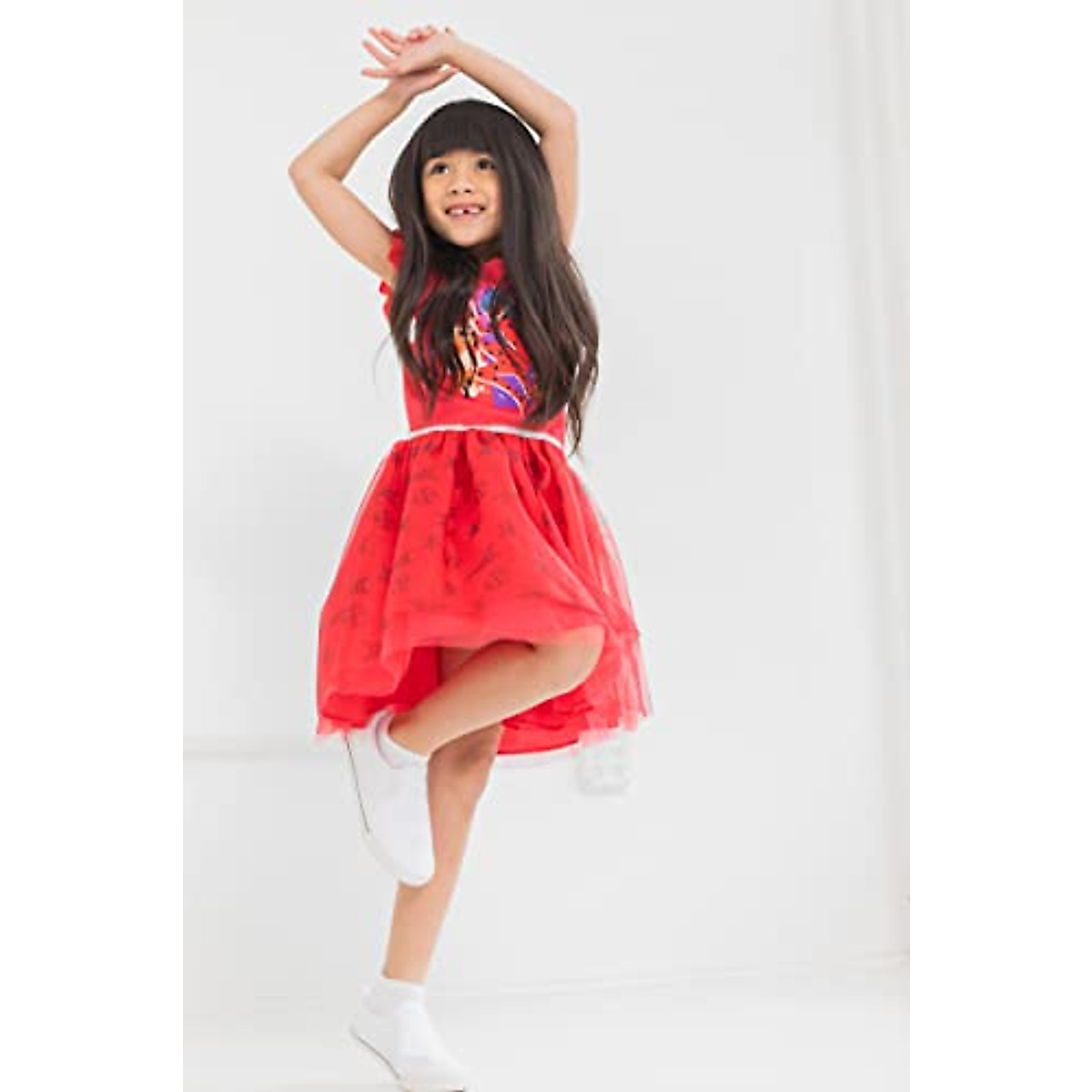 Miraculous Ladybug Rena Rouge Big Girls Tulle Dress Red 10-12