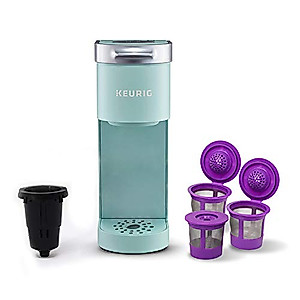 Reusable K Cups for Keurig K-Mini, K Mini Plus, K-Express and K Iced with Adapter by PureHQ - Keurig Mini Plus Refillable Kcups for Mini Keurig (3 Refillable Coffee Pods + Adapter)