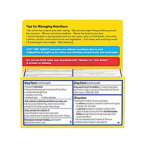 Pepcid AC Maximum Strength Heartburn Relief Tablets, Prevents & Relieves Heartburn Due to Acid Indigestion & Sour Stomach, 20mg of Famotidine to Reduce & Control Acid, Fast-Acting, 50 Ct
