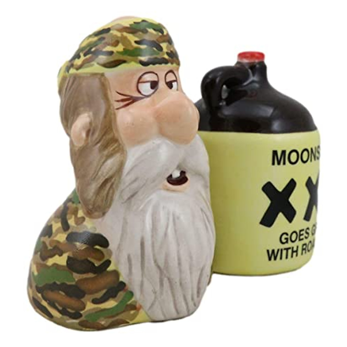 "Home Décor Accents" Moonshine Goes Great with Road Kill Redneck Hunter and Jug Salt Pepper Shakers - Home Accents 33-kl1-9896