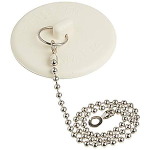 Danco Rubber Tub Stopper with Chain, White (80783)