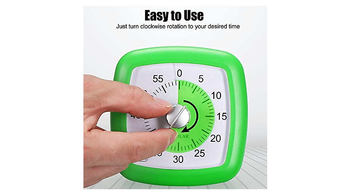 AIMILAR Visual Countdown Timer for Kids and Adults - 60 Min Silent Timer