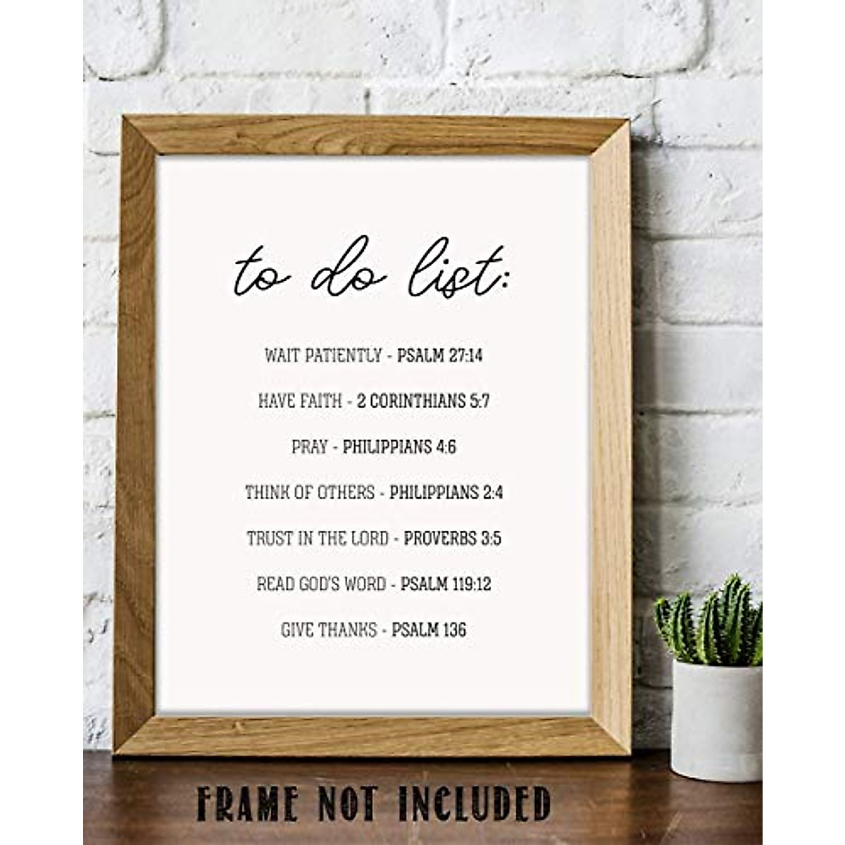 Spiritual"To Do List"- Bible Verse Wall Art-8x10"- Scripture Wall Art- Ready to Frame. Home Décor, Office Décor-Christian Wall Art. Perfect Inspirational & Encouraging Verses To Get You Thru Any Day!