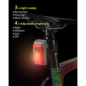 SYNAGY Rear Bike Light Camera Combo, 1080P Full HD, 32GB Memory Card Included, Built-in Rechargeable Battery, Rear Cycling Camera with Tail Light