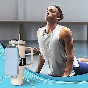 Water Bottle Pouch for Stanley, Water Bottle Accessories, Stanley Fanny Pack, Stanley Tumbler Accessories, Stanley Cup Pouch, Gym Accessories for Women, Stanley 40oz Accessories - Glacial Ice