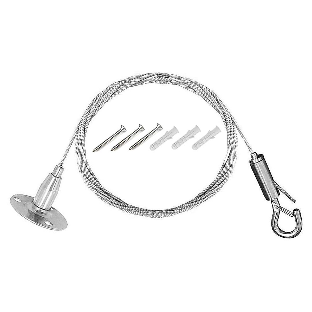 OTTFF 10 Pack 3.2 ft Ceiling Sign Hanger, Suspension Cable Wire for Hanging LED Panel Light Billboards, Load 11 lb