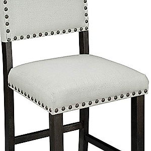 Modern 5 Piece Counter Height Dinig Table Set for 4, Upholstered Dining Table Set Include Rectangle Table and 4 Padded Chairs