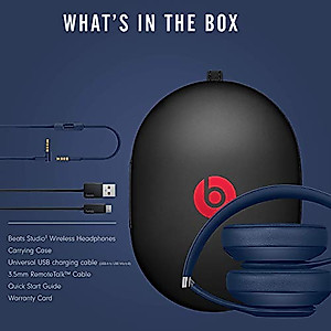 Beats Studio3 Wireless Bluetooth Headphones - Blue/Core (Renewed)