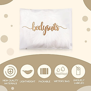 15 Pack Hospital Bags for Labor and Delivery 11 x 14 Inch Diaper Bag Organizing Pouches Resealable Maternity Hospital Bag Essentials Frosted Clear Plastic Bags for Packaging Product (Rose Gold Letter)