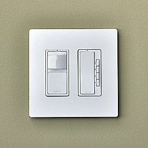 Legrand - Pass & Seymour Radiant 4 Button Light Switch with LED Locator, White Digital Light Switch with Countdown Timer and Rocker Wall Switch, RT2WCCV4, 1 Count