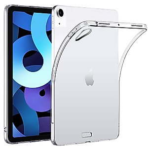 HBorna Clear Case for 10.9" iPad Air 5th Generation 2022 / iPad Air 4th Generation 2020, Support Apple Pencil 2nd Gen Charging, Slim Lightweight Silicon Back Cover