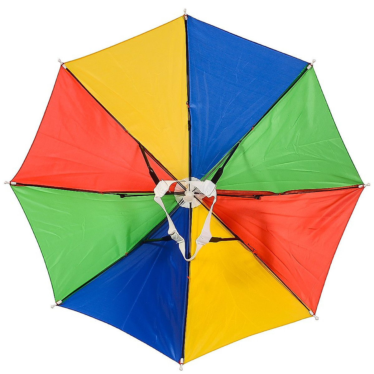Funny Party Hats Umbrella Hat - Fishing Umbrella Hat for Kids and Adults - Elastic, Rainbow Colors